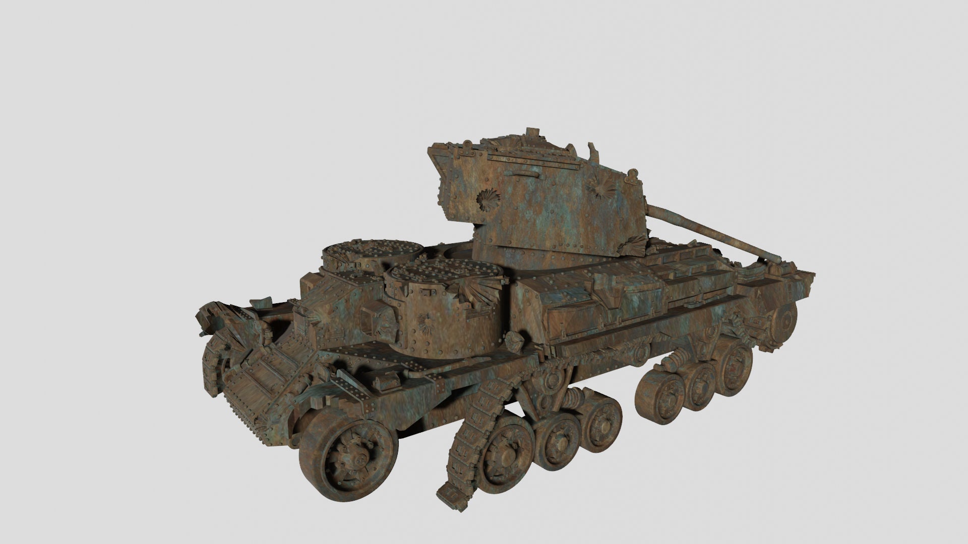 British A9 Cruiser Mk I Tank destroyed WW2/WWII Bolt Action 28mm / 1:56 ...