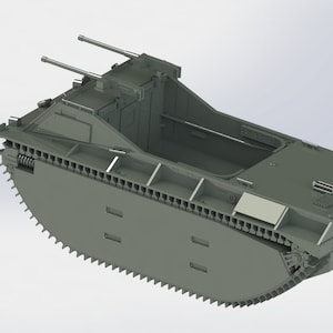 LVT 1 Alligator Amphibious Tank WW2/WWII Bolt Action 28mm / 1:56 Other Scales for Table Top ...