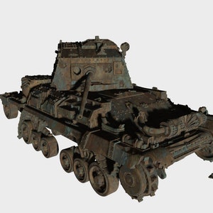 British A9 Cruiser Mk I Tank destroyed WW2/WWII Bolt Action 28mm / 1:56 ...