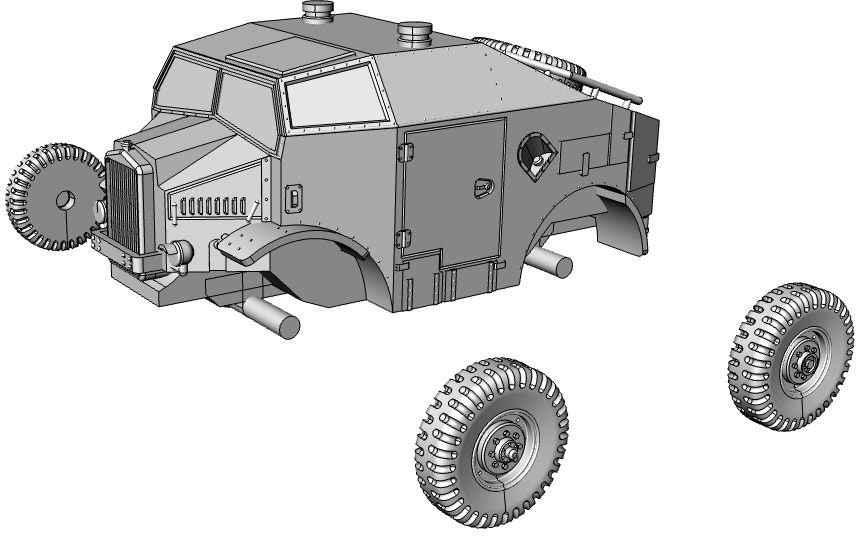 British Morris C8 Quad FAT Field Artillery Tractor WW2/WWII Bolt Action ...