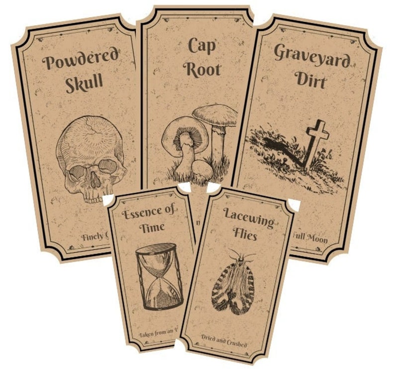 Potion Bottle Labels - Etsy