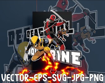 Deadpool and Dogpool Svg, Deadpool Svg, Dogpool Svg, Wolverine - Etsy