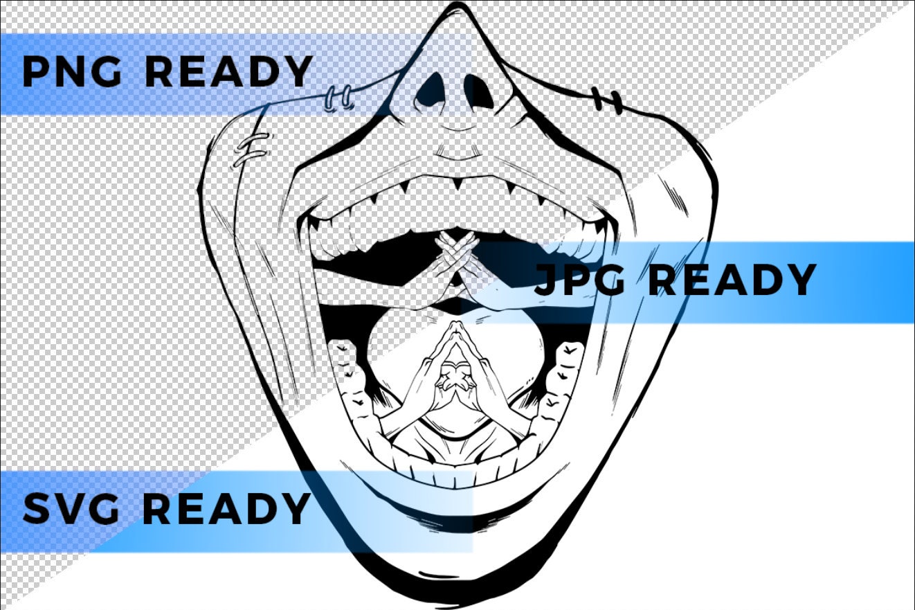 Jujutsu Kaisen : Mahito Mouth SVG - Etsy