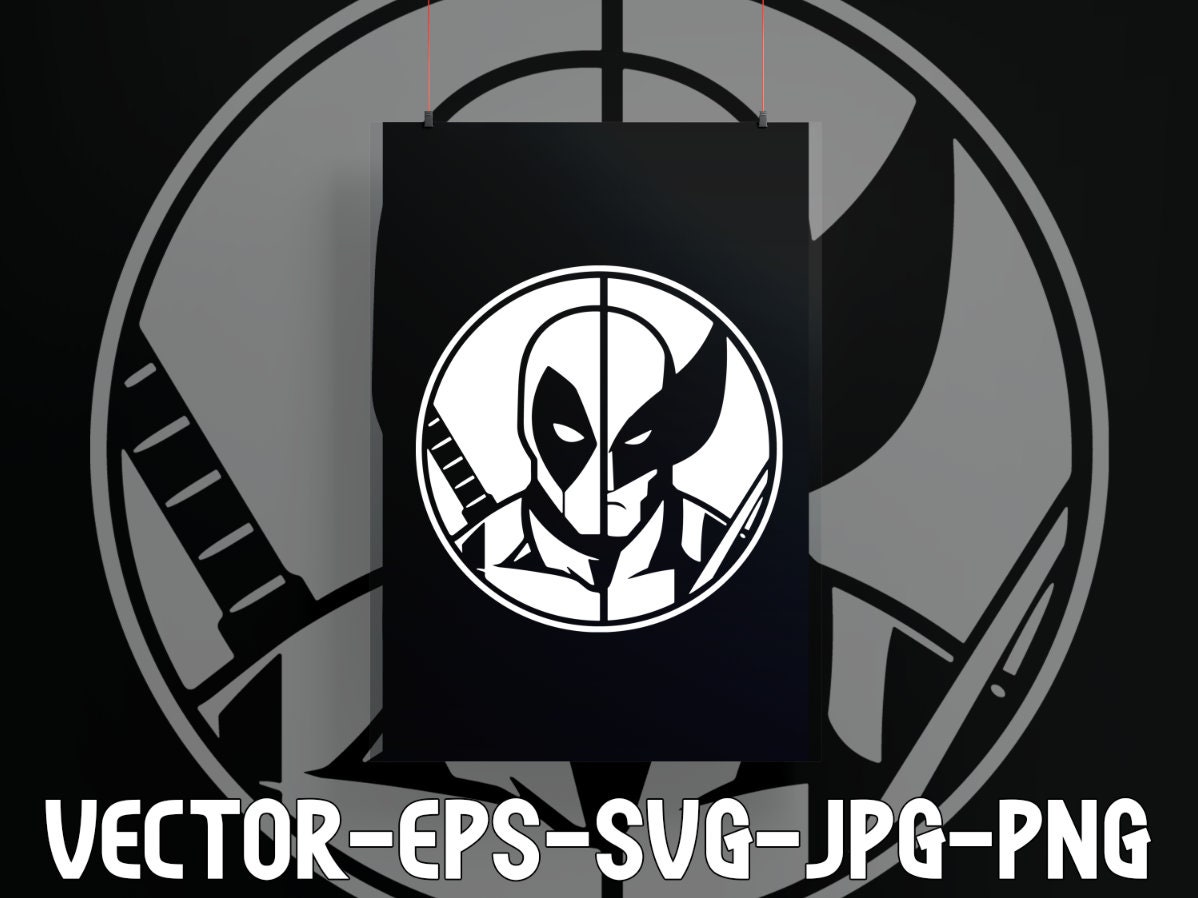 Deadpool and Wolverine Logo Face - Etsy