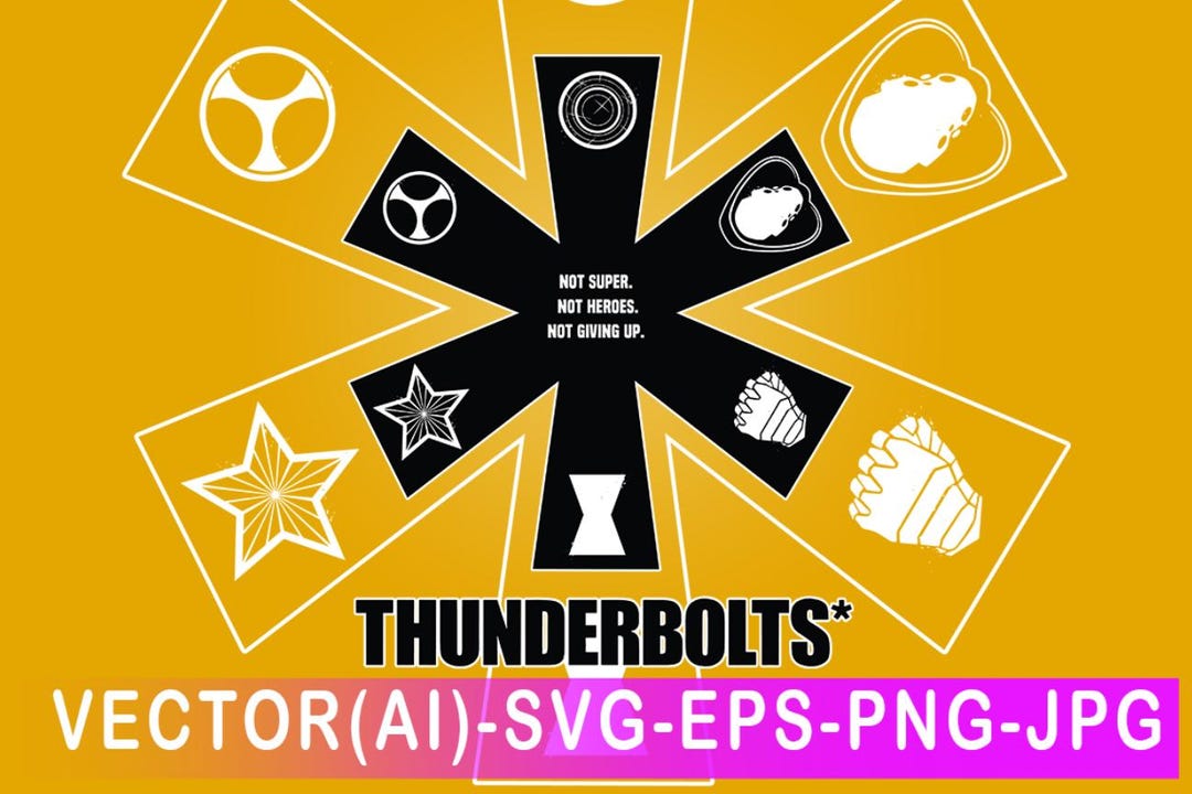 Thunderbolts* Logo SVG Vector - Etsy