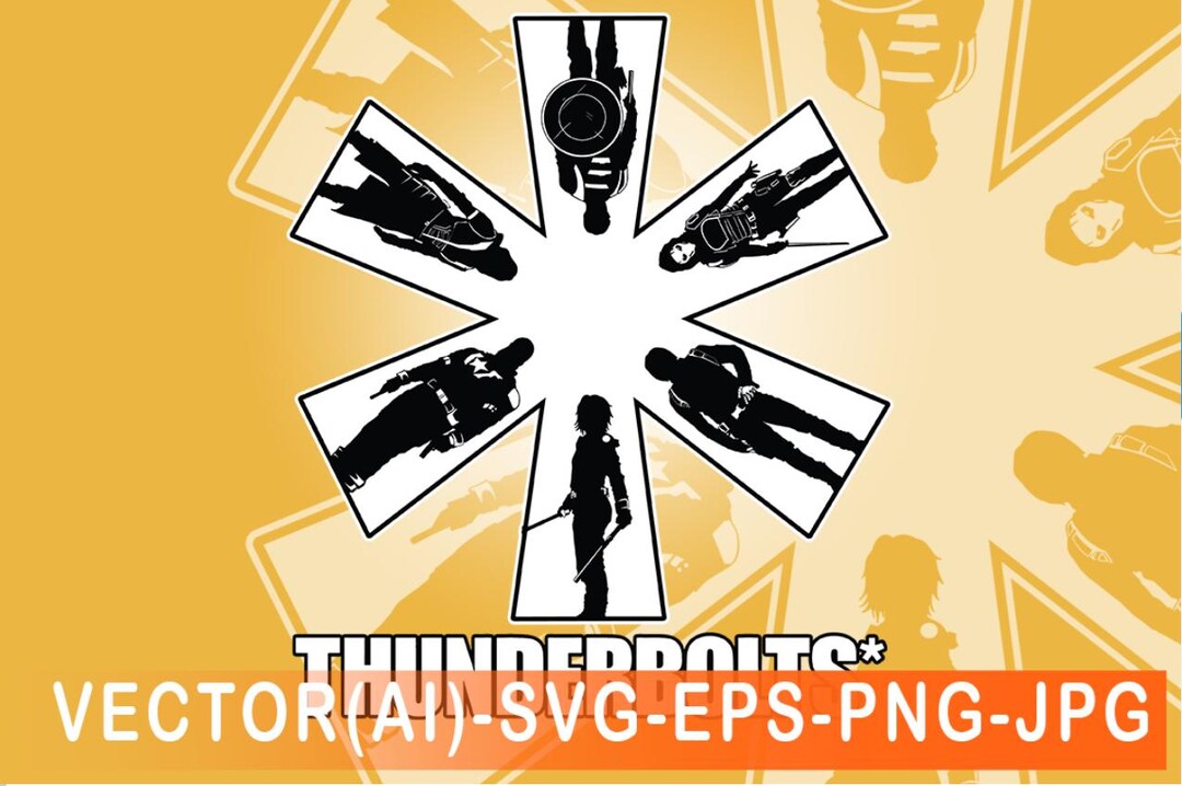 Thunderbolts* Logo 2 SVG Vector - Etsy