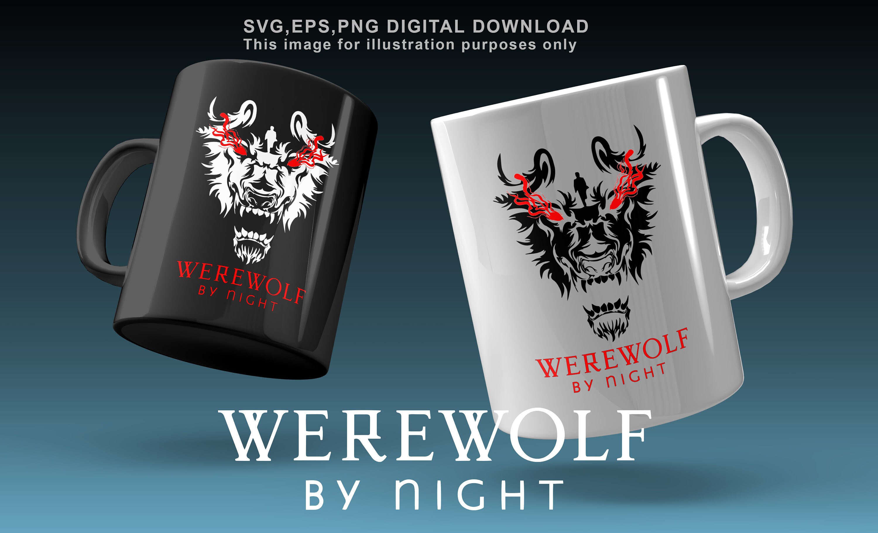 Werewolf by Night Poster SVG, EPS, Vector - Etsy