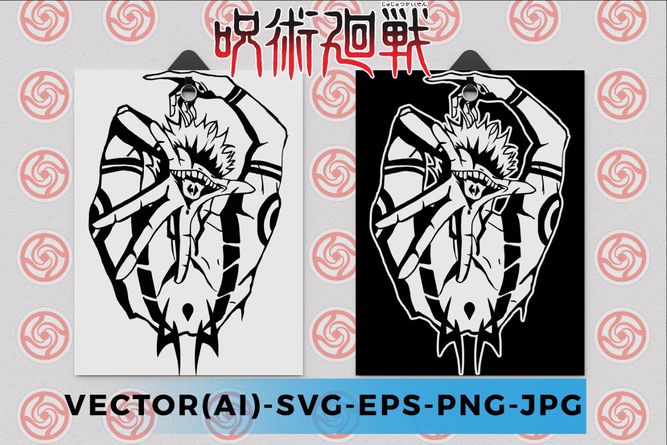 Jujutsu kaisen: Ryomen Sukuna SVG 3 - Etsy España