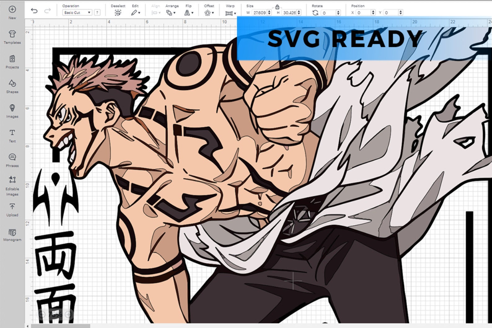 Jujutsu kaisen: Ryomen Sukuna SVG 5 - Etsy México