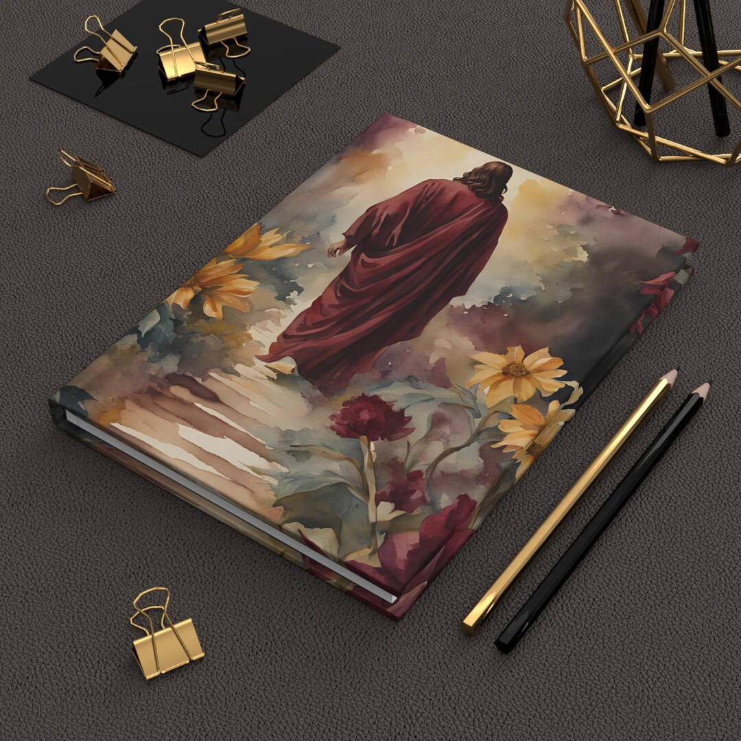 Christian Watercolor Floral Jesus Hardcover Journal, Prayer Gratitude ...