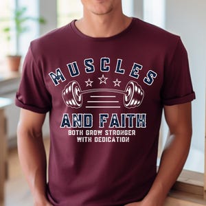 God and Gym, Lift Hard Pray Hard, Fitness and Faith Gifts, Faith Based ...
