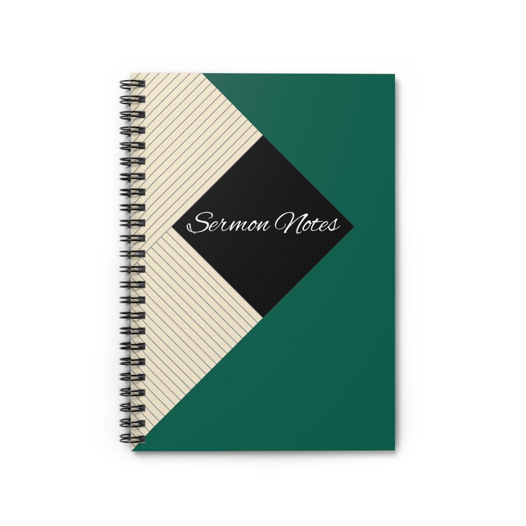 Sermon Notes, Spiral Notebook, Church Notes, Bible Study Notes, Prayer ...