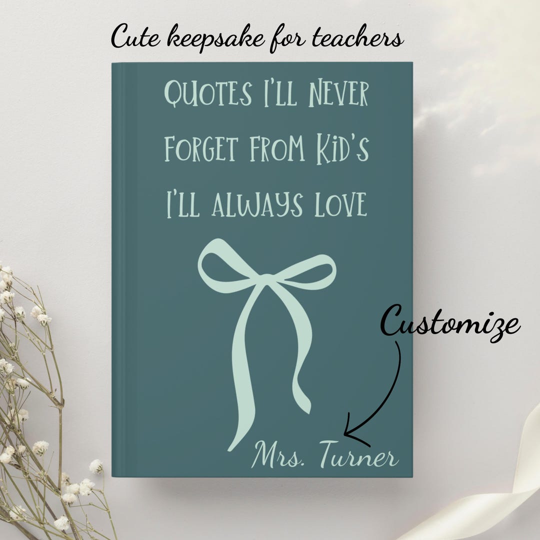 Teacher Gift, Teacher Gift Idea, Personalized Teacher Gift, Keepsake ...