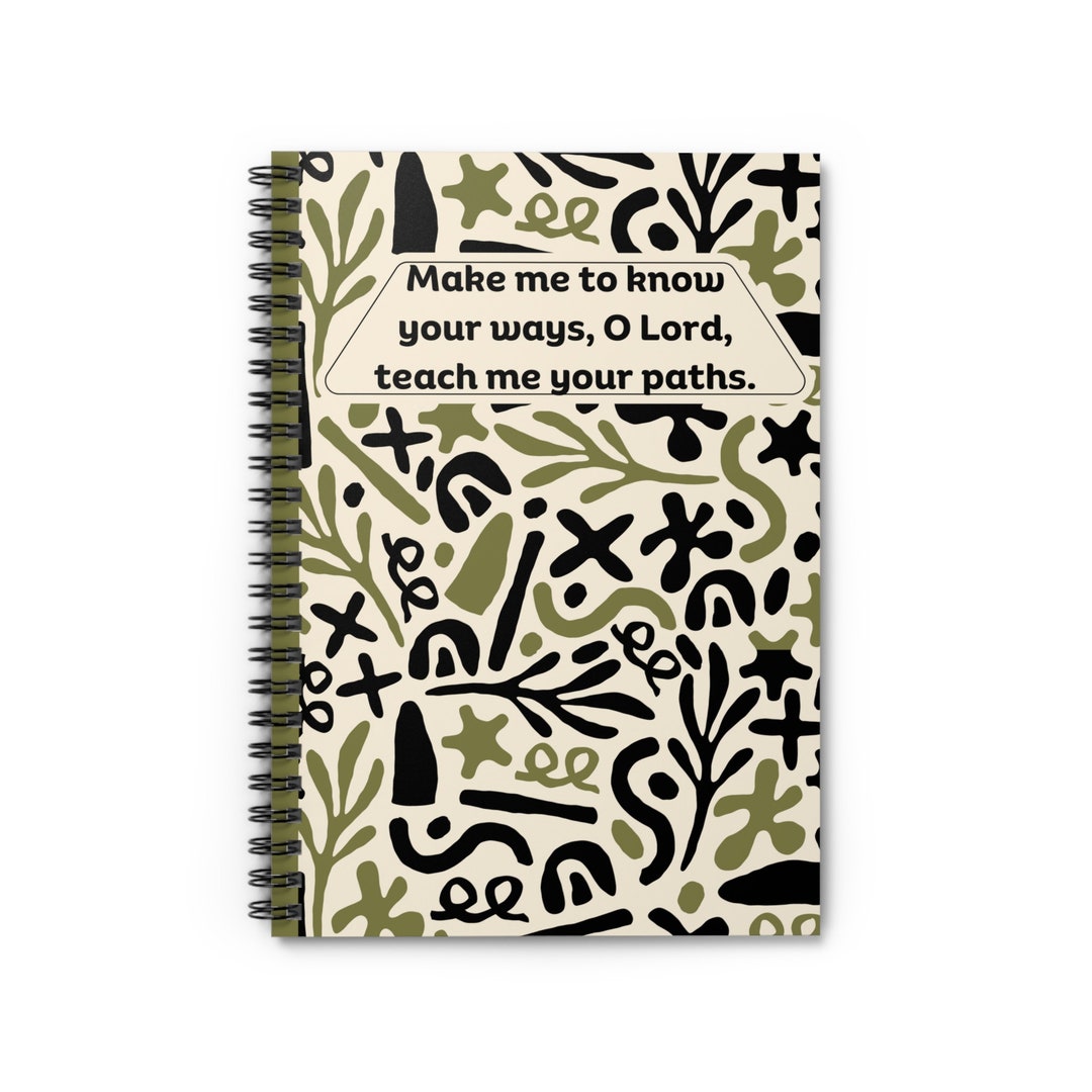 Psalm 25:4, Scripture Notebook, Bible Verse Journal, Christian ...