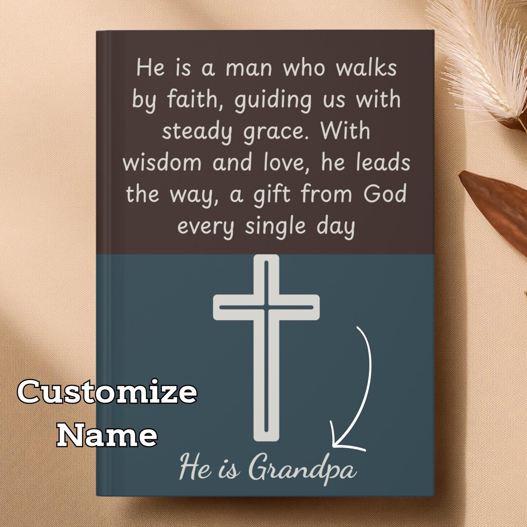 Personalized Christian Journal for Men, Custom Faith-based Gift ...