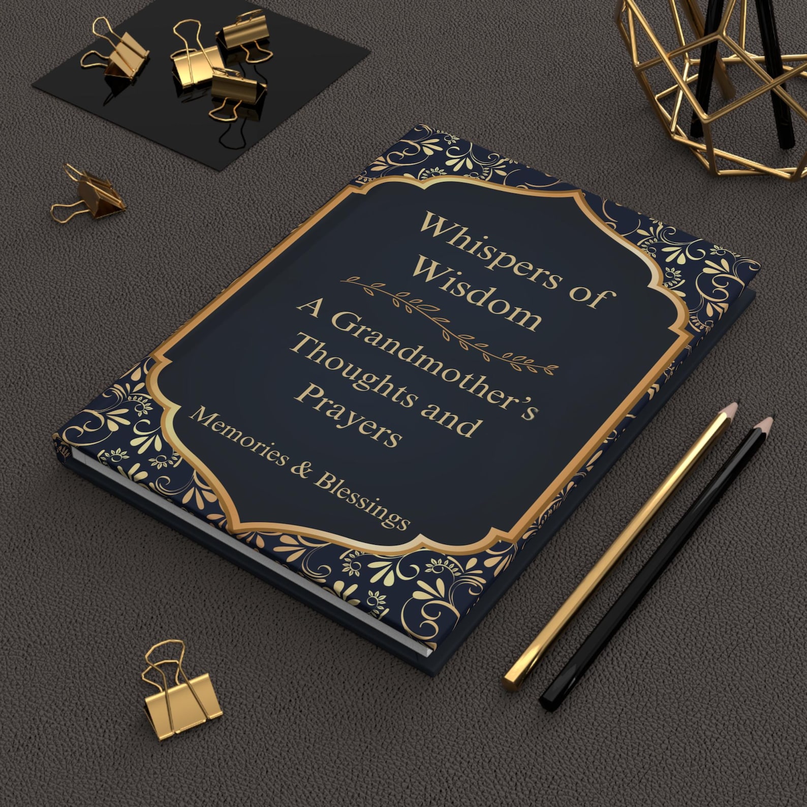 Faith Journal, Christian Keepsake for Grandma From Grandkids, Gold and ...