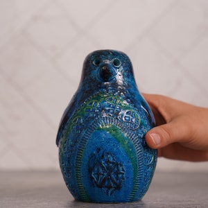 MCM Bitossi Blue Penguin Money Box: Italian Rimini Pottery - Etsy