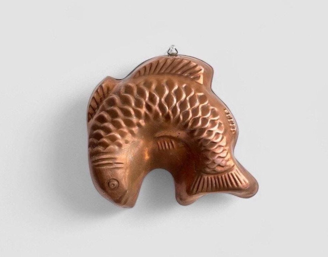 Vintage Copper Large Fish Mold , Vintage Solid Coper Jello Mold , MCM ...