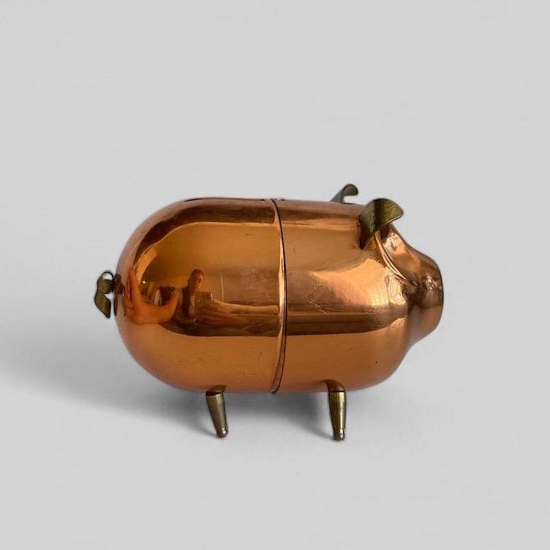Vintage Piggy Bank - Etsy