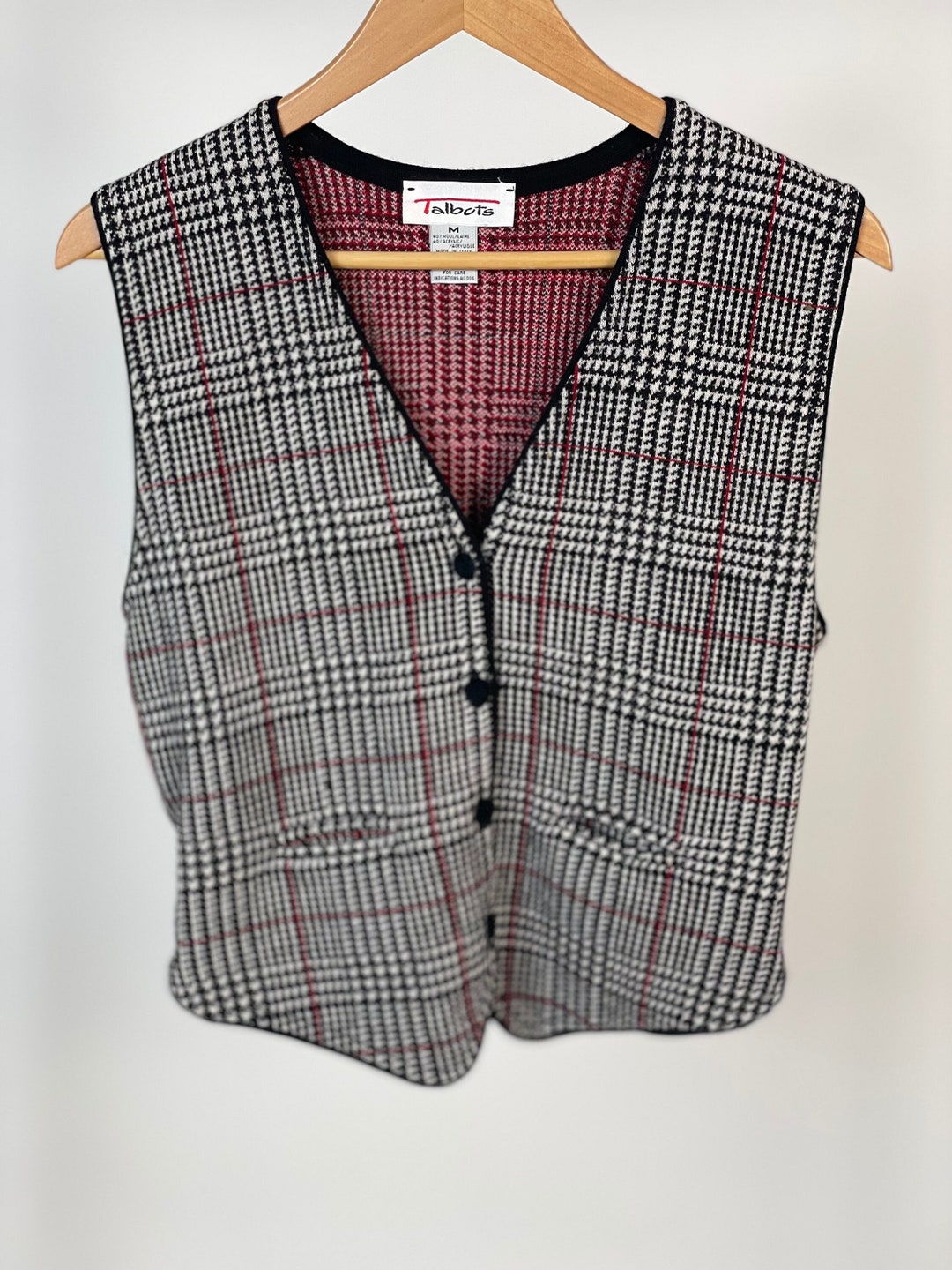 Wool Vest for Fall and Winter, Woman Wool Vest, Vintage Wool Vest Size ...