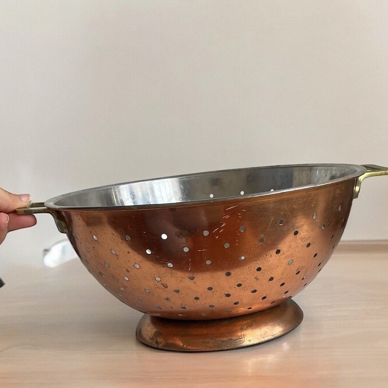 Copper Colander - Etsy