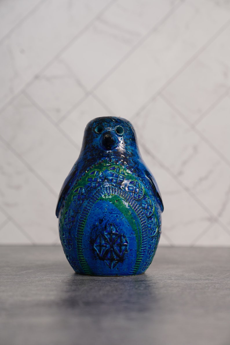 MCM Bitossi Blue Penguin Money Box: Italian Rimini Pottery - Etsy