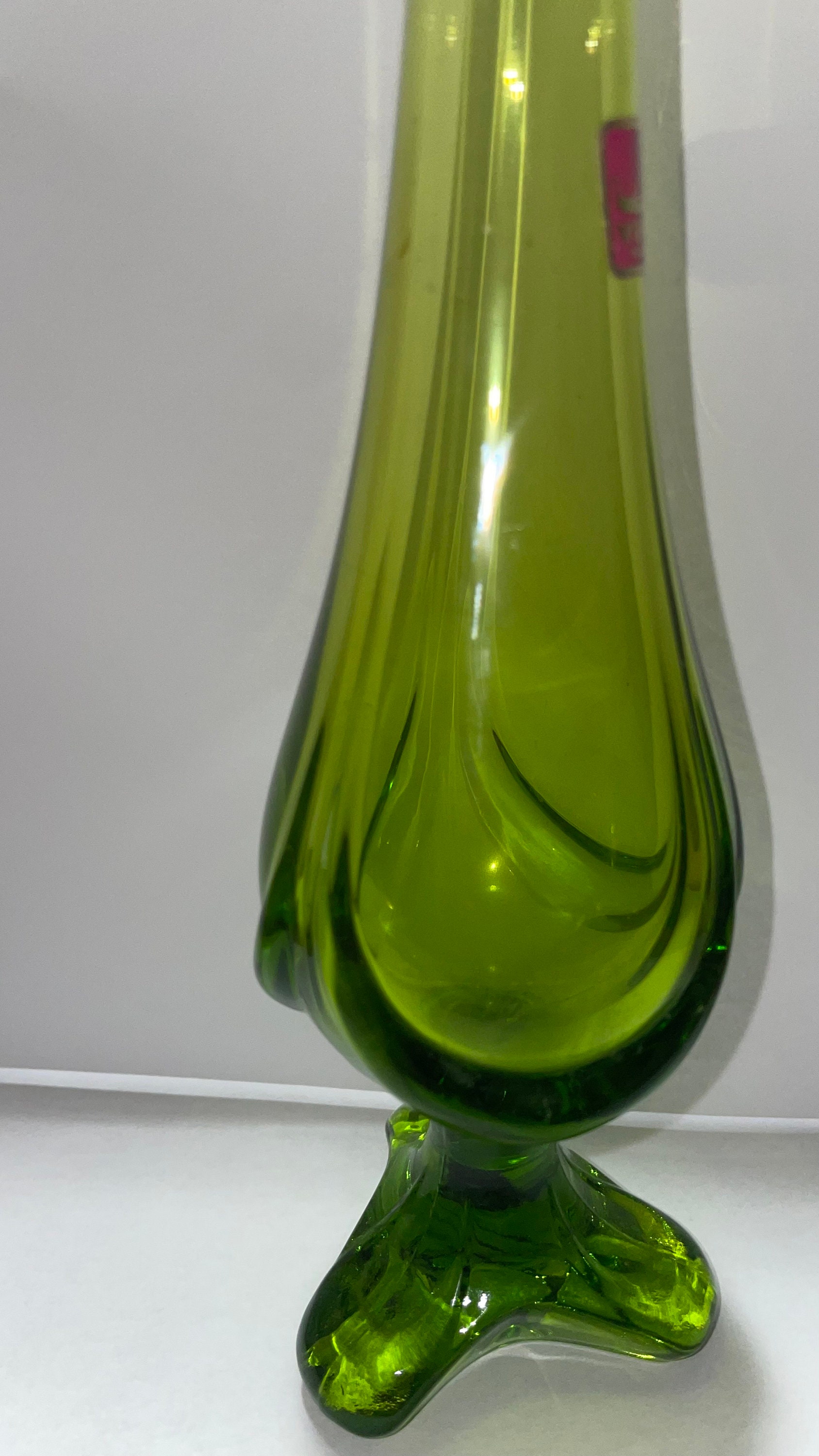 Swung Vase Green Viking Glass Vasemid Century Modern Etsy