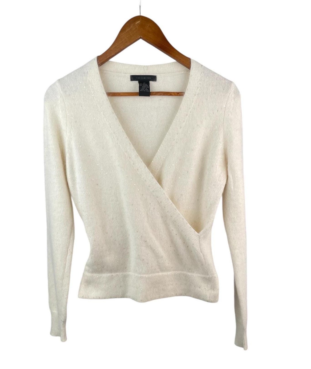 Vintage Angora Wool Sweater: Sequined Wrap Style - Etsy