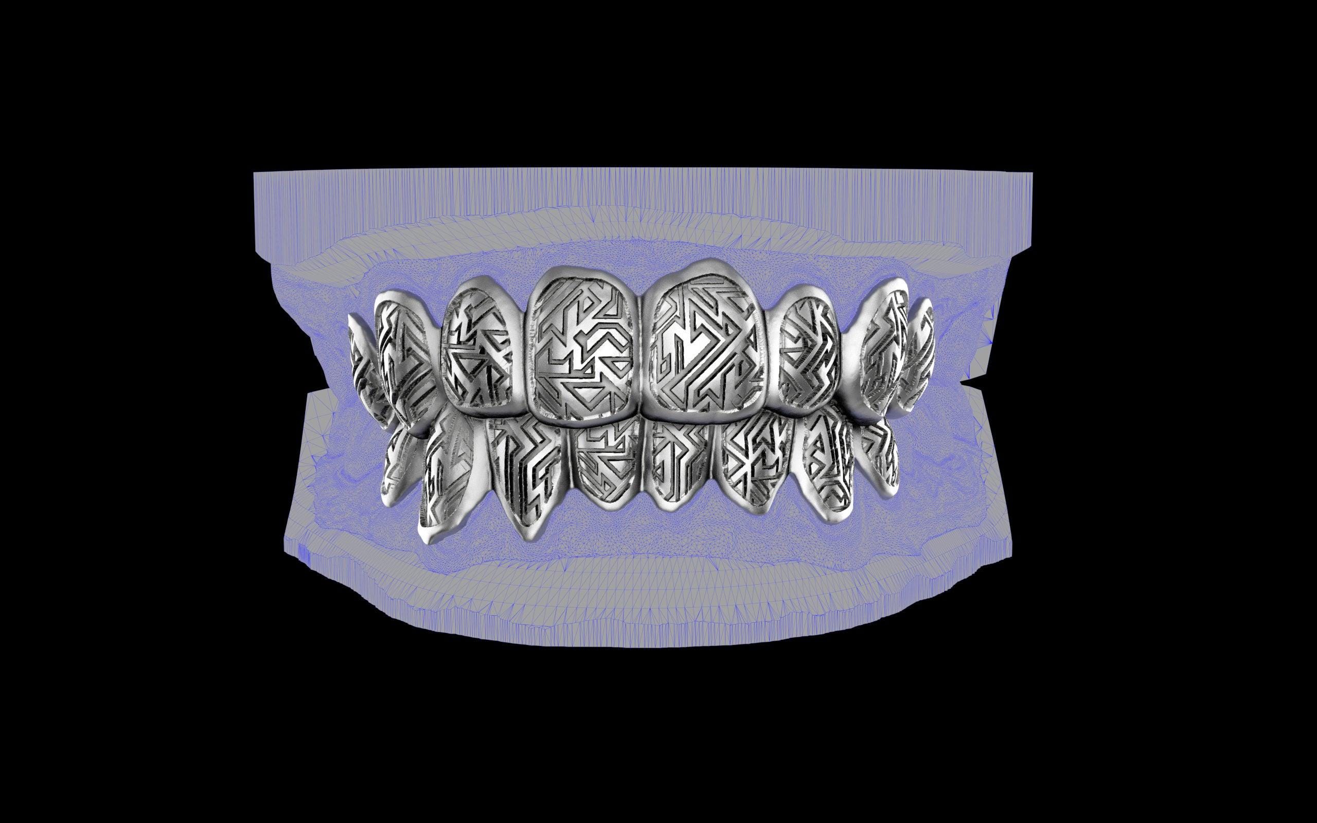 Custom Grillz / Tooth Caps - Graffiti Cut - Etsy