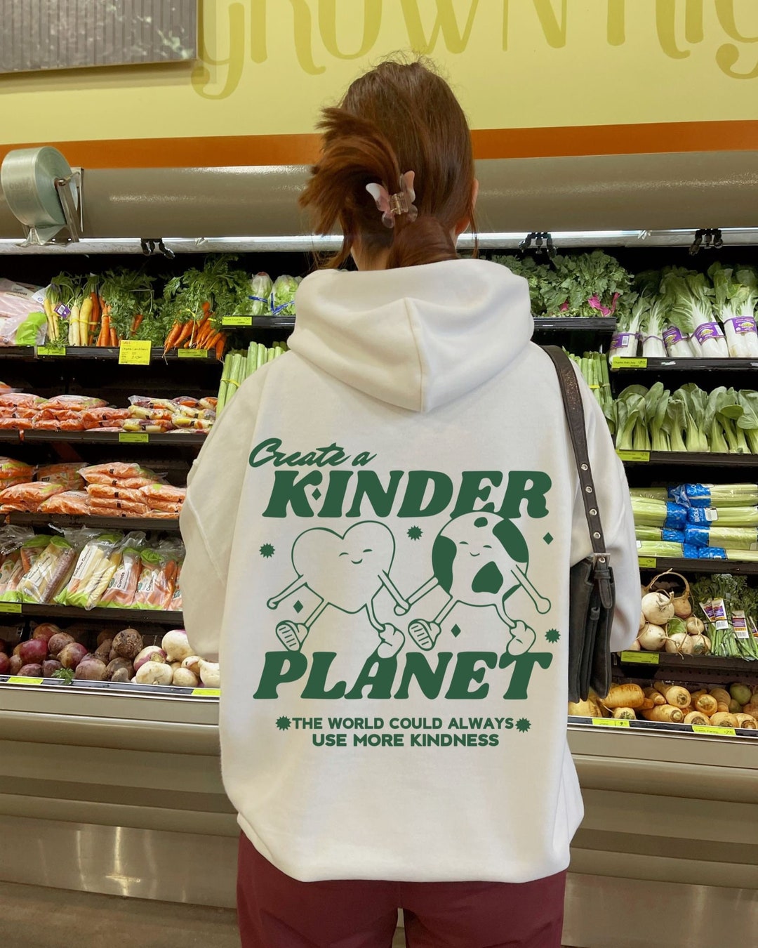 Create a Kinder Planet Hoodie VSCO Girl Tumblr Hoodie Preppy Aesthetic ...