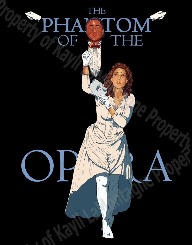 Phantom of the Opera - Original Art Print - Etsy