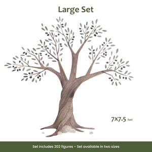 Watercolor Olive Tree Fabric Wall Decal, Nursery Decor - Etsy