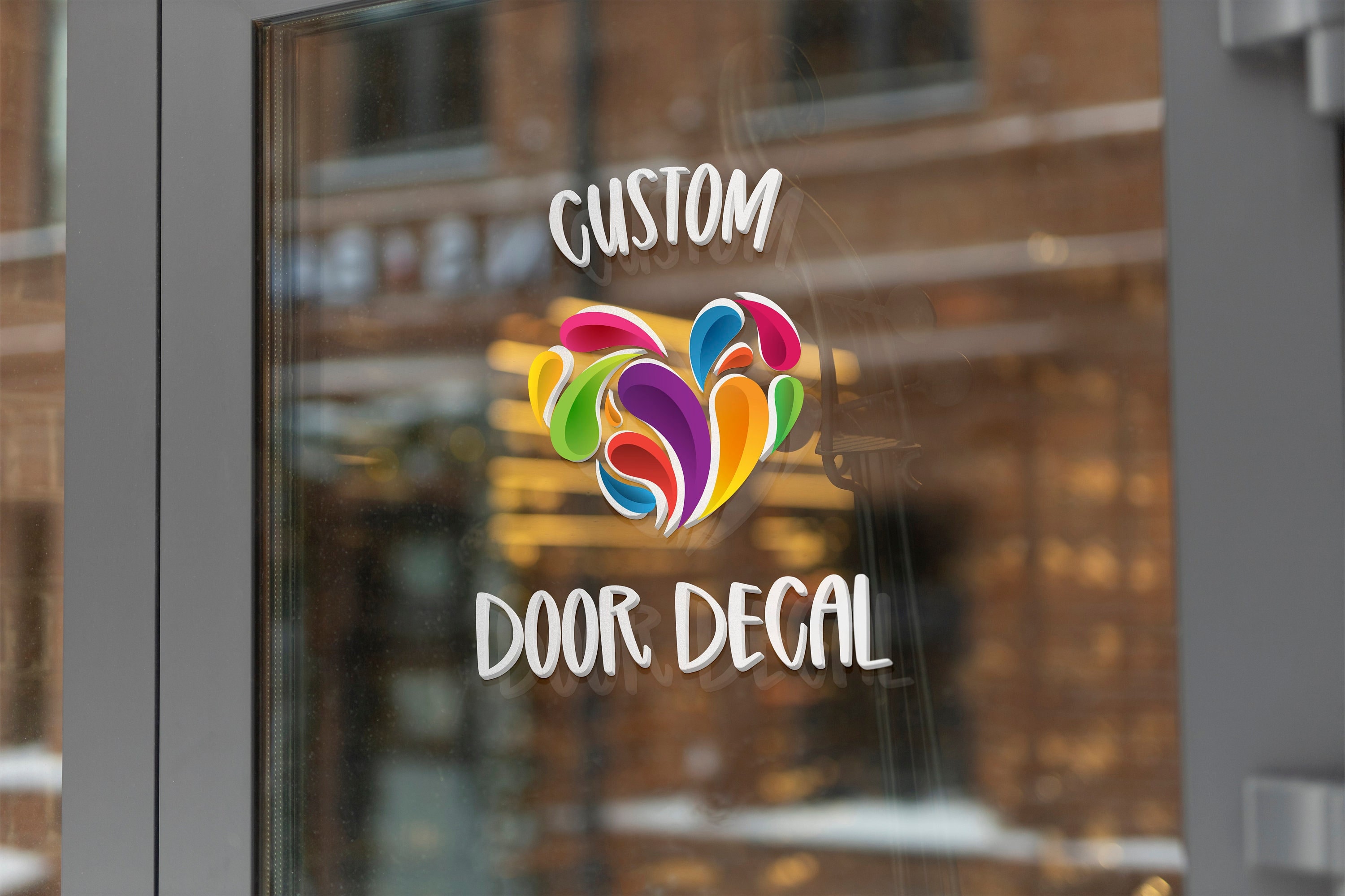 Custom Business Decal Full Color Door Decal Your Logo Here - Etsy