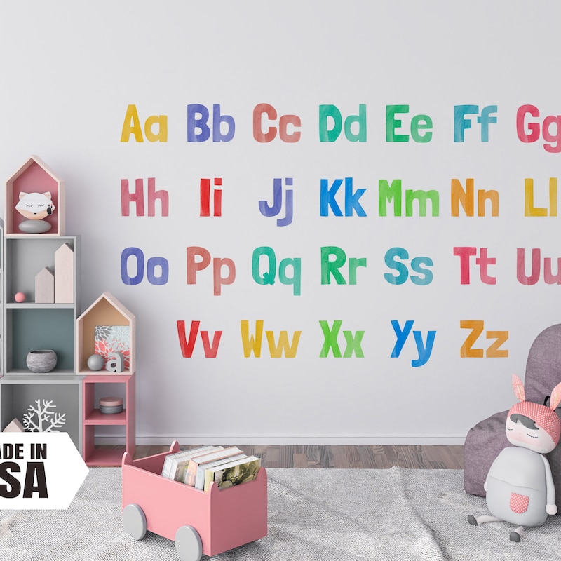 Alphabet Wall Decals - Etsy