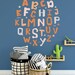 Boho Alphabet Wall Decal, Nursery Wall Stickers, Boho Nursery Art, Kid ...