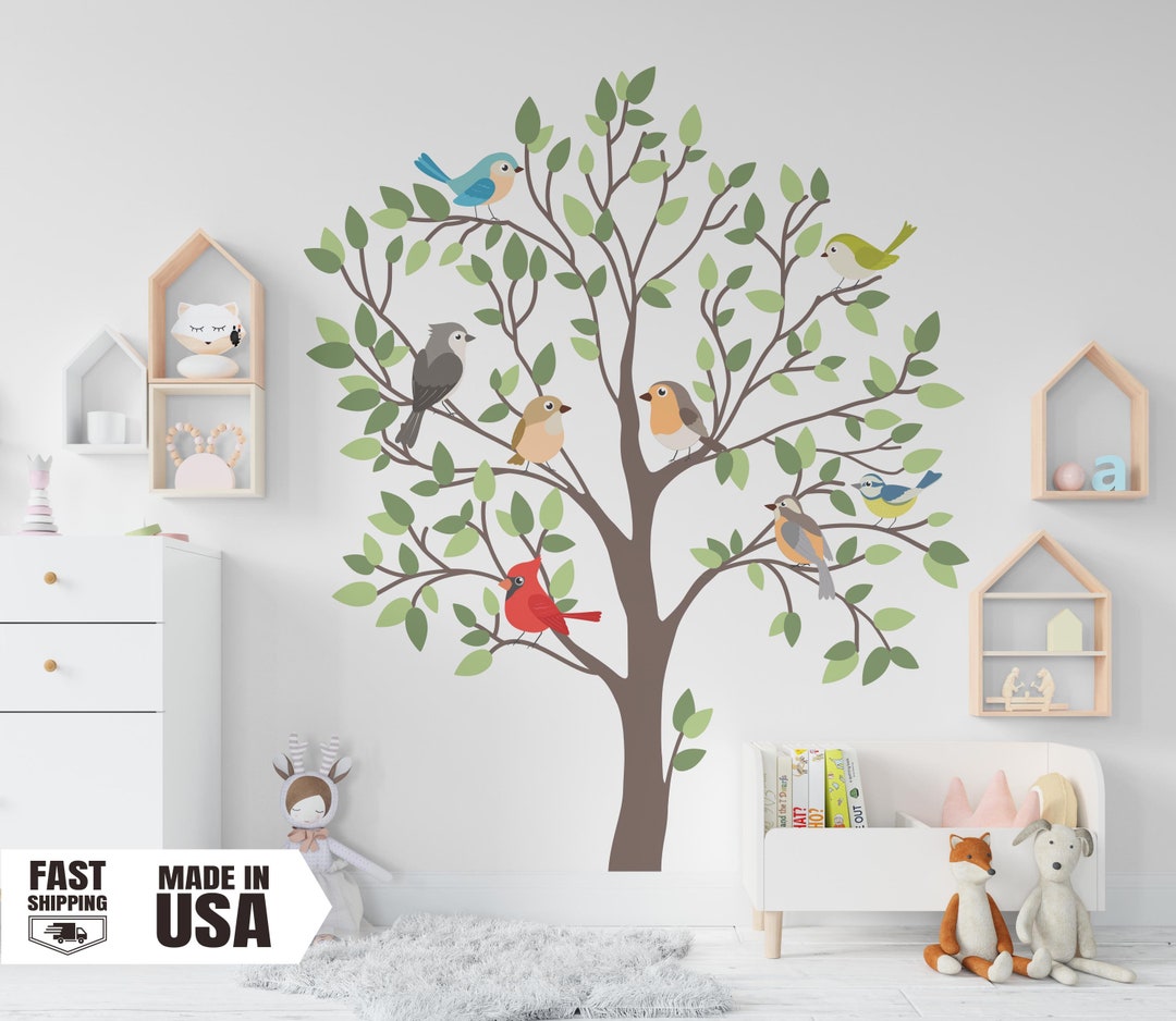 Tree Kit Wall Decal, Fabric Tree Kit Wall Decal, Tree Kit With Birds ...
