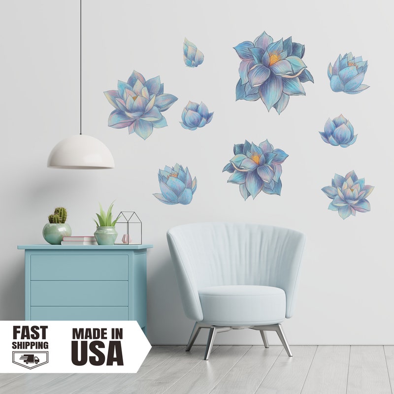 Lotus Wall Decal - Etsy