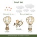 Flying Cute Animals Set, Fabric Wall Decal, Watercolor Wall Decal - Etsy