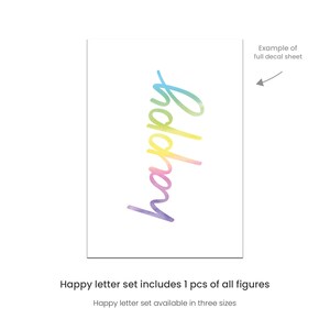 Happy Watercolor Vinyl Wall Decal, Colorful Fabric Wall Art - Etsy