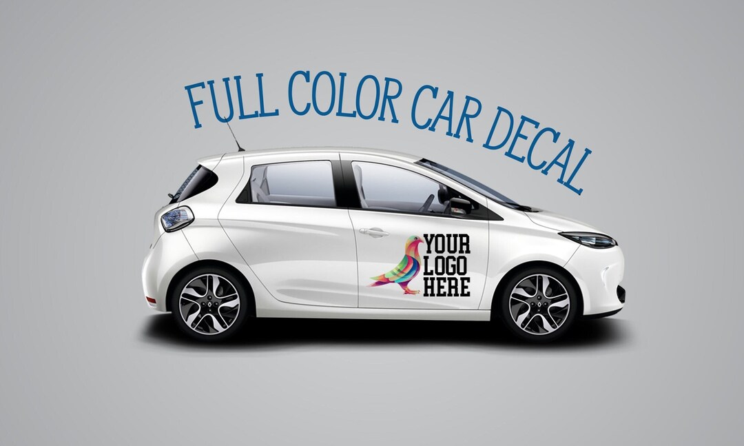 Full Color Custom Car Decal, Business Logo Window Sticker - Etsy