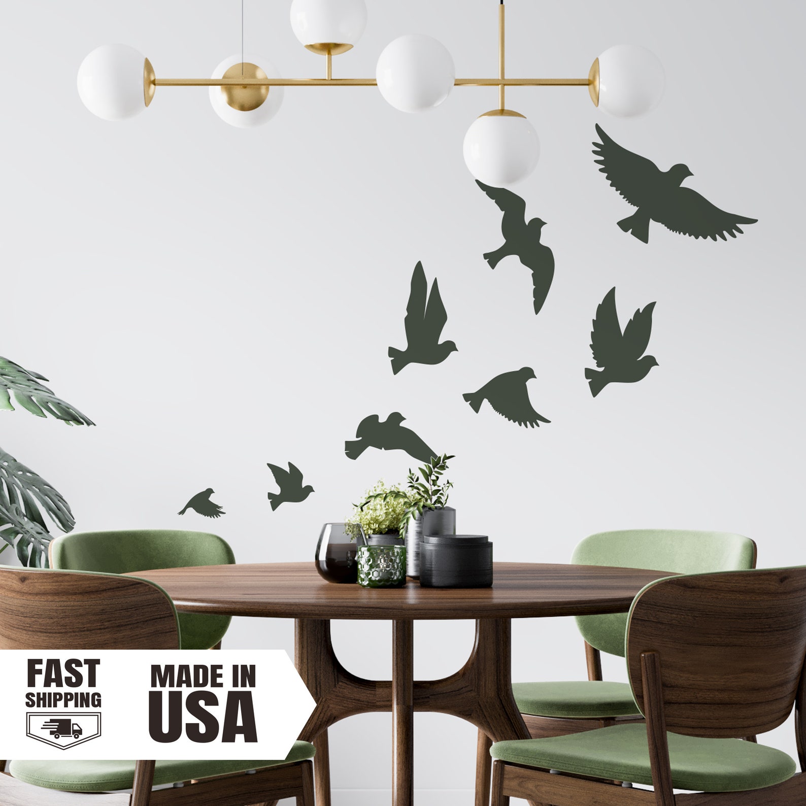 Flock of Birds Fabric Wall Decal Set - Etsy