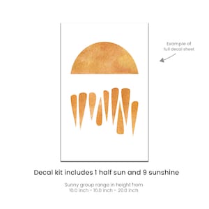 Half Sun Watercolor Wall Decal, Half Sun Nursery Removable and ...