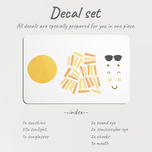 Watercolor Sun Polyester Wall Fabric Decal, Nursery Decor, Happy Sun ...