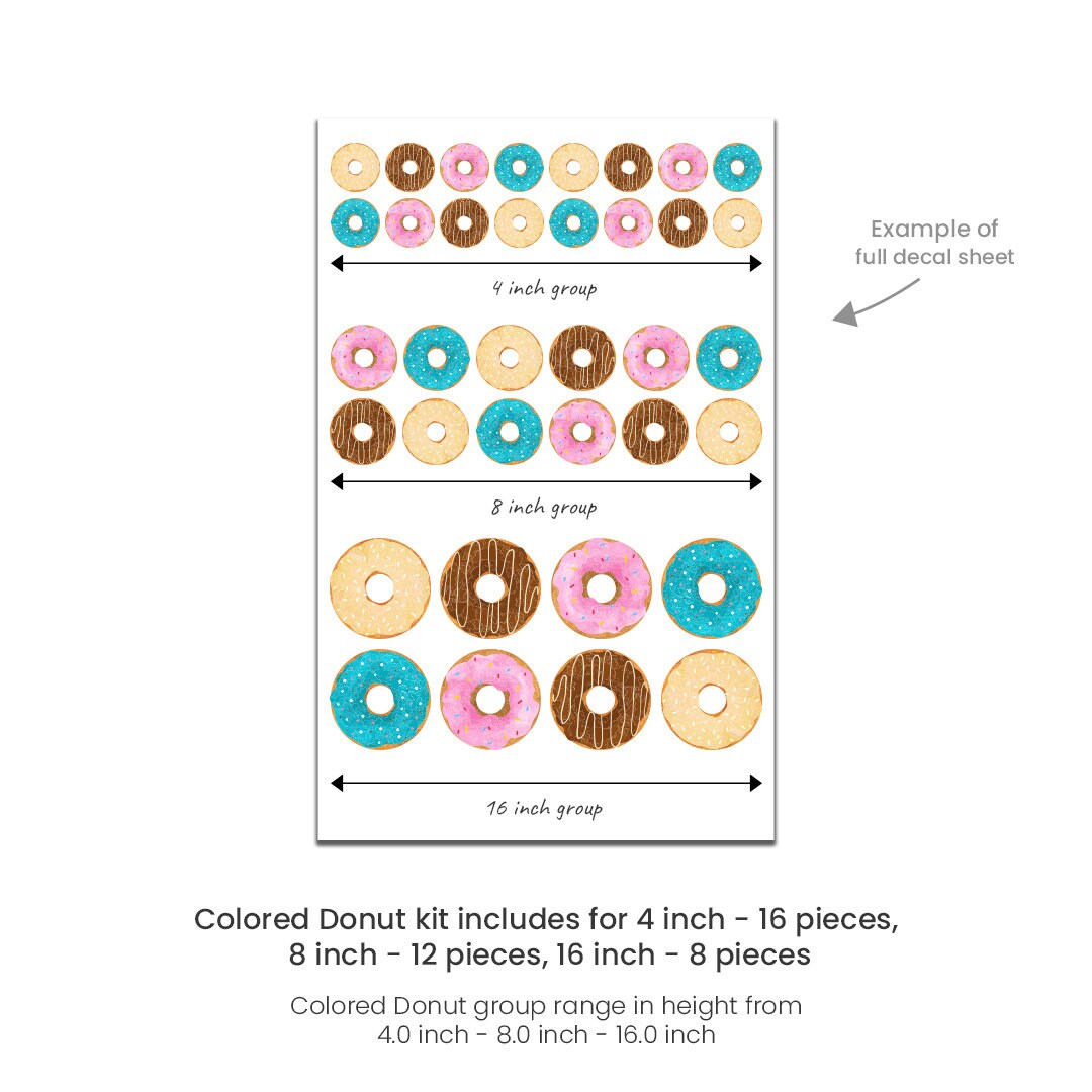 Donuts Fabric Wall Decal, Nursery Decor, Removable Vinyl Decals - Etsy