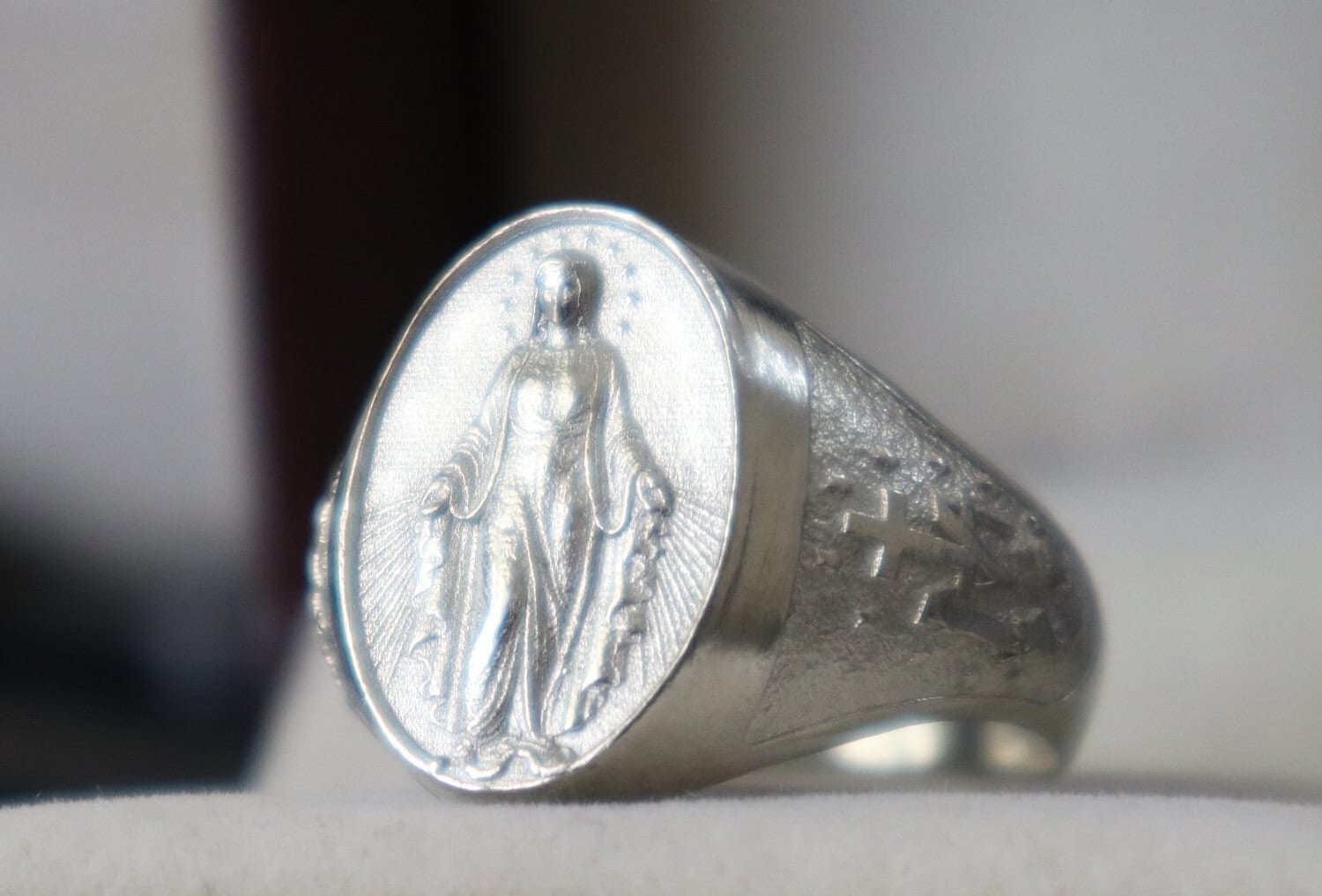 Marian Consecration Ring, Virgin Mary Ring, Sterling Silver Miraculous ...
