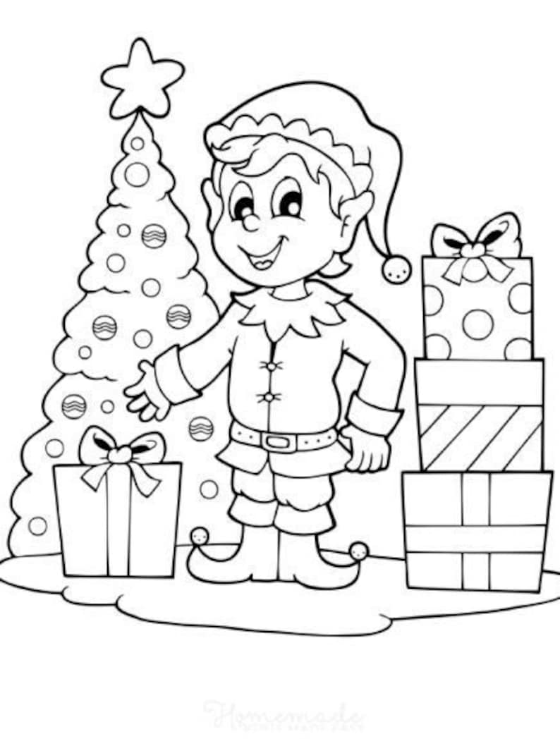 The Christmas Coloring Pages for Kids - Printable, Digital, Simple ...