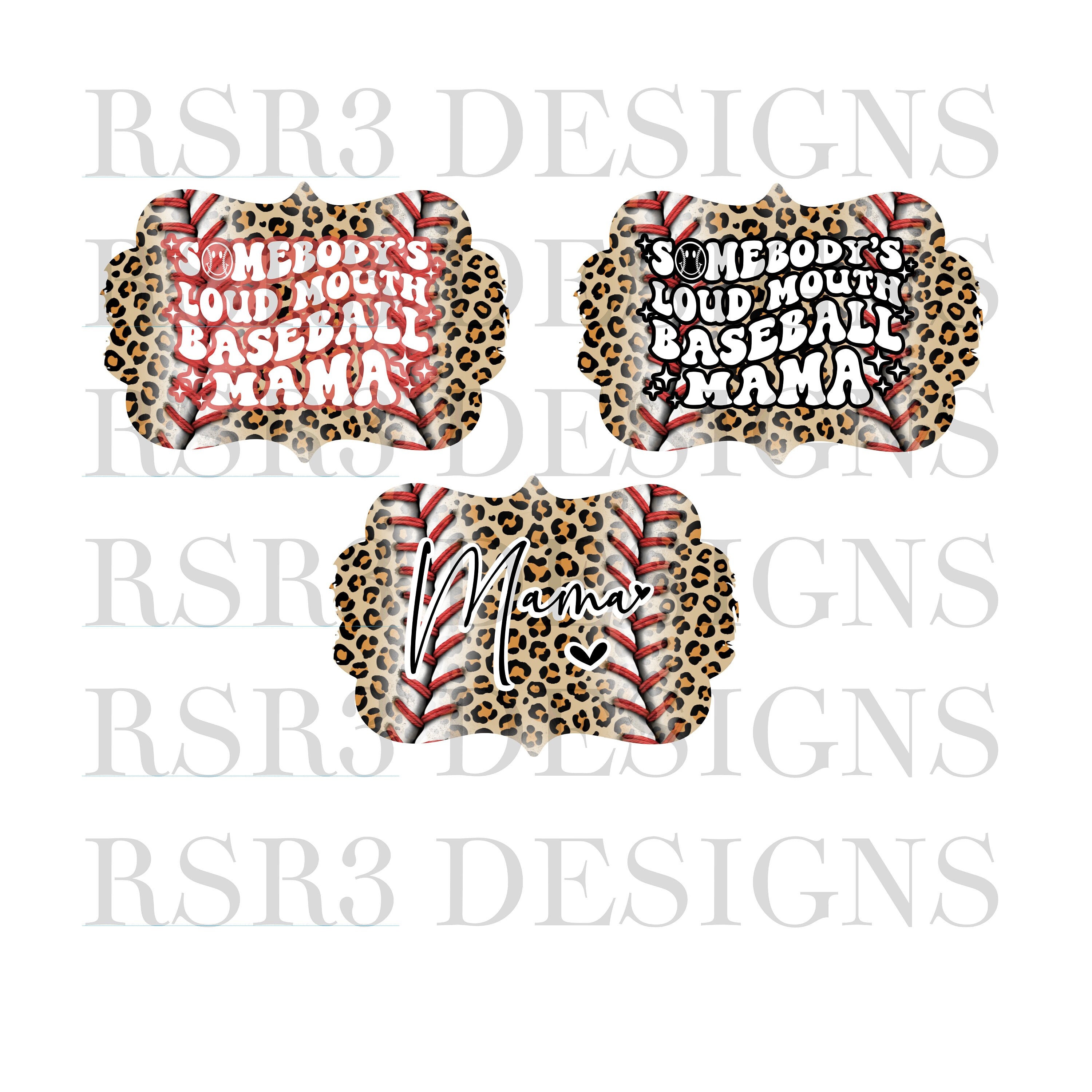 Loud Baseball Mama Bracket 3 Inch Keychain SVG Print and - Etsy