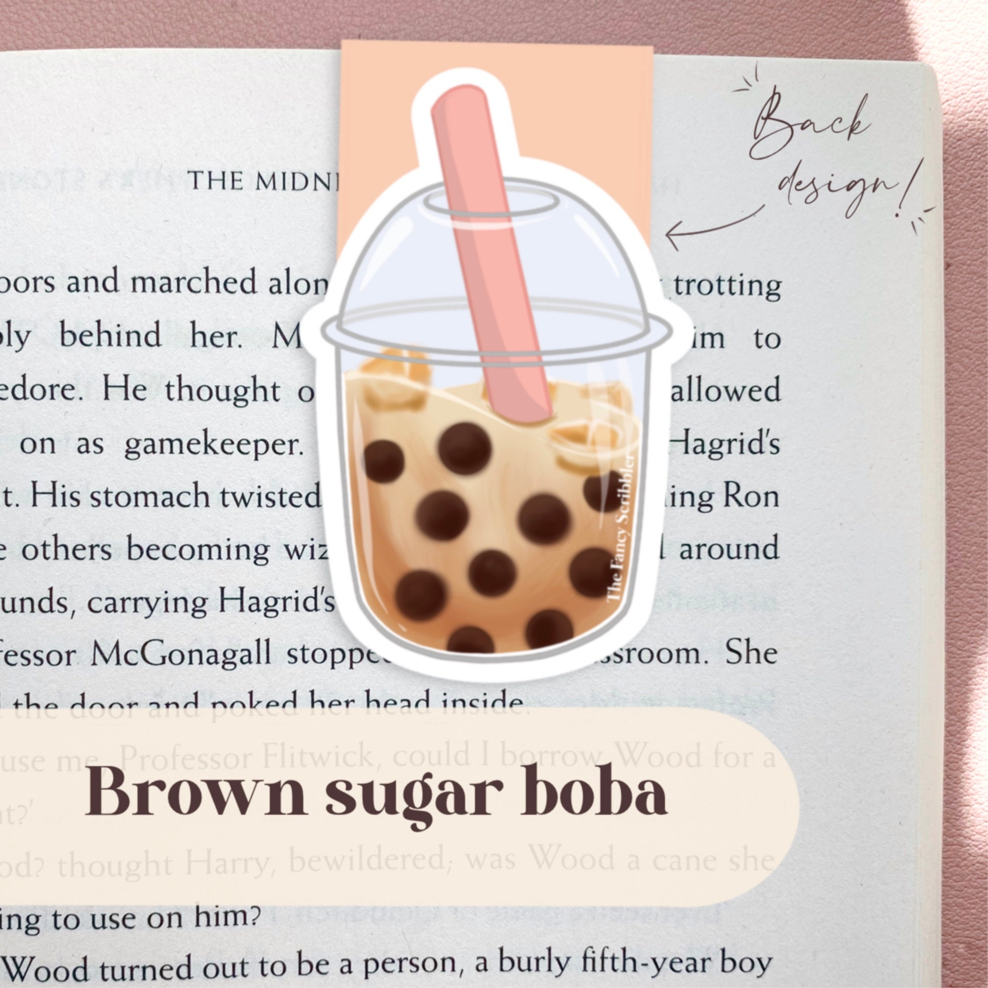 Boba Bookmark, Bubble Tea Planner Clip, Black Sugar Boba, Bujo Clip ...