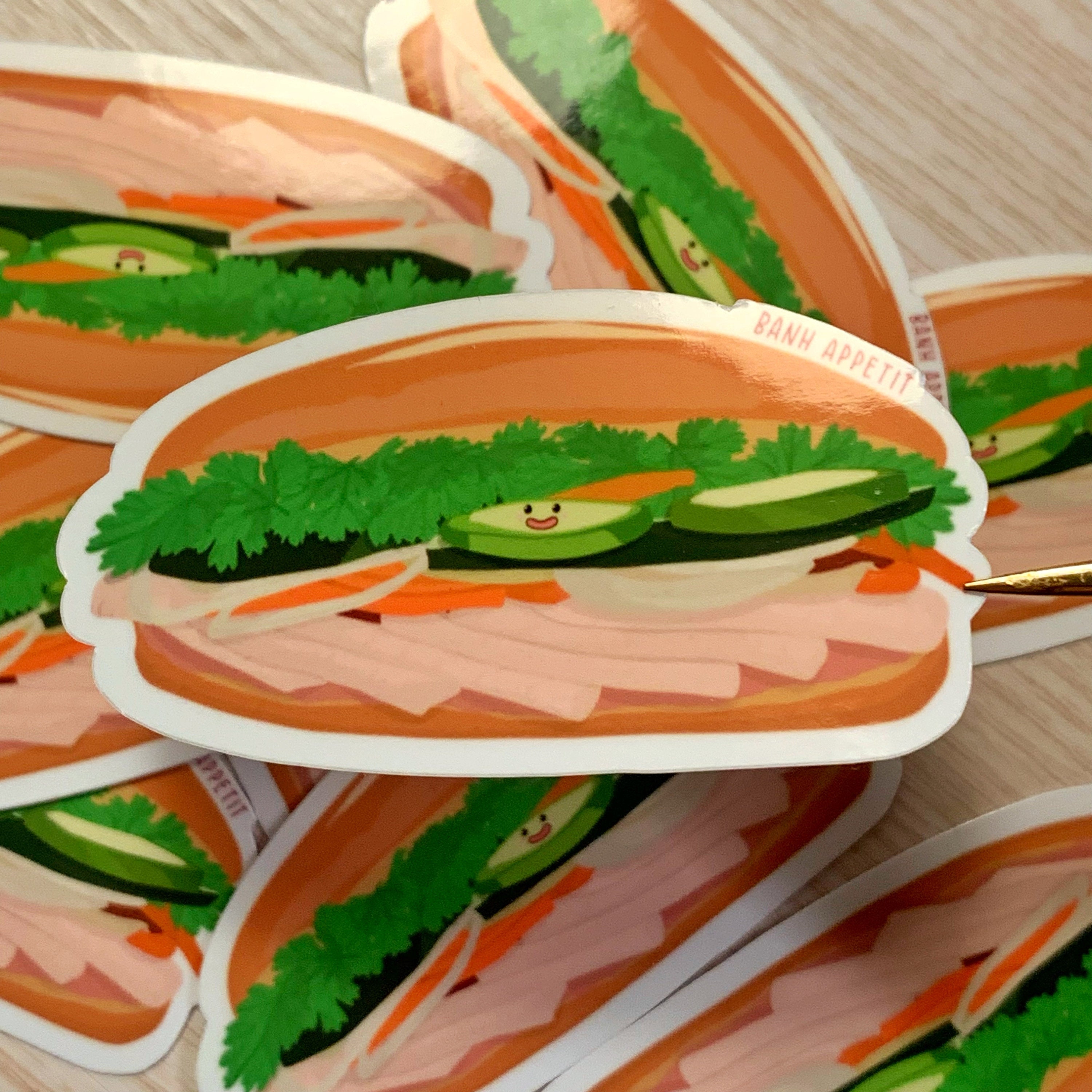 Banh Mi Sticker Asian Food Sticker Vietnamese Food Sticker - Etsy