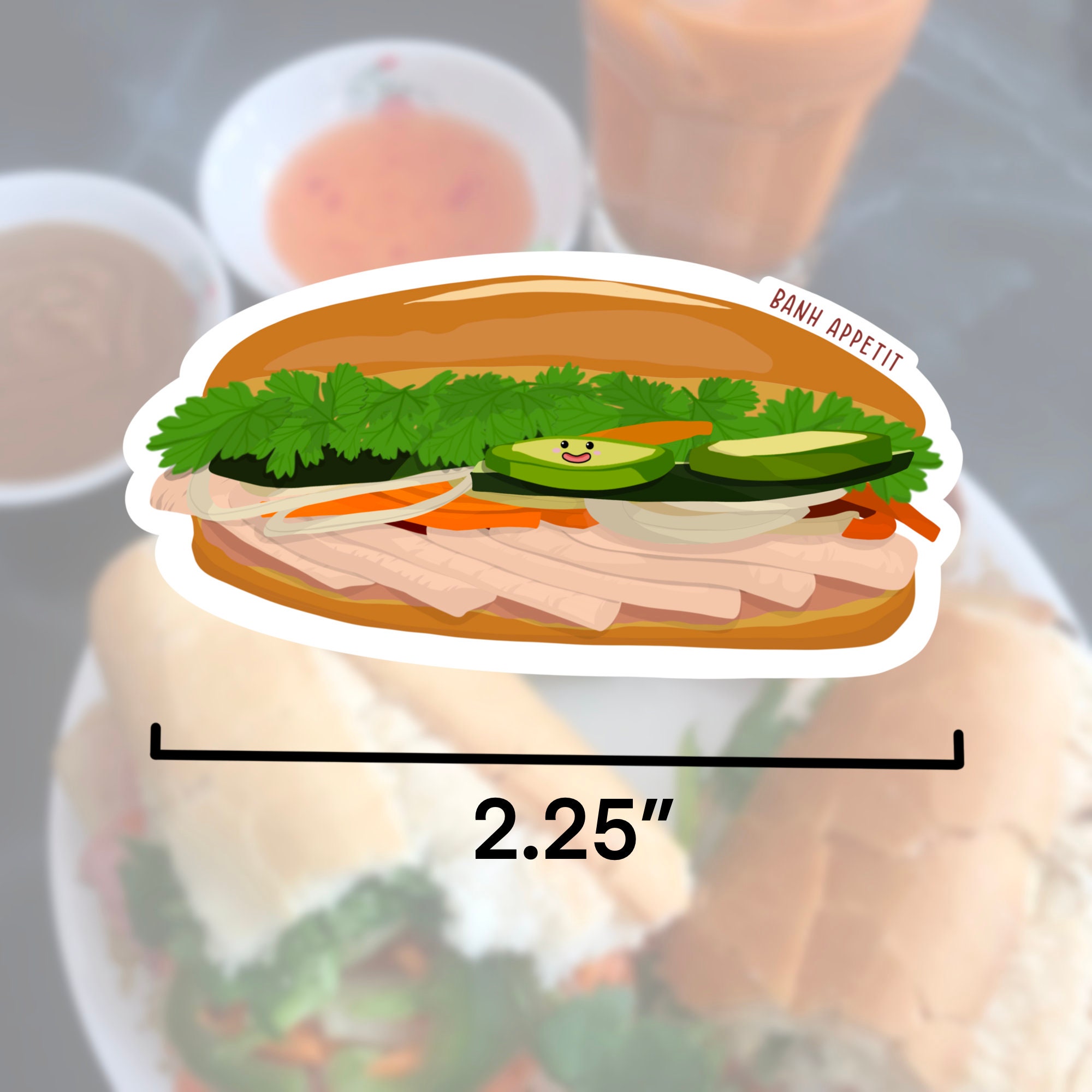 Asian Food Sticker Sheet Waterproof Cute Food Stickers Bao - Etsy